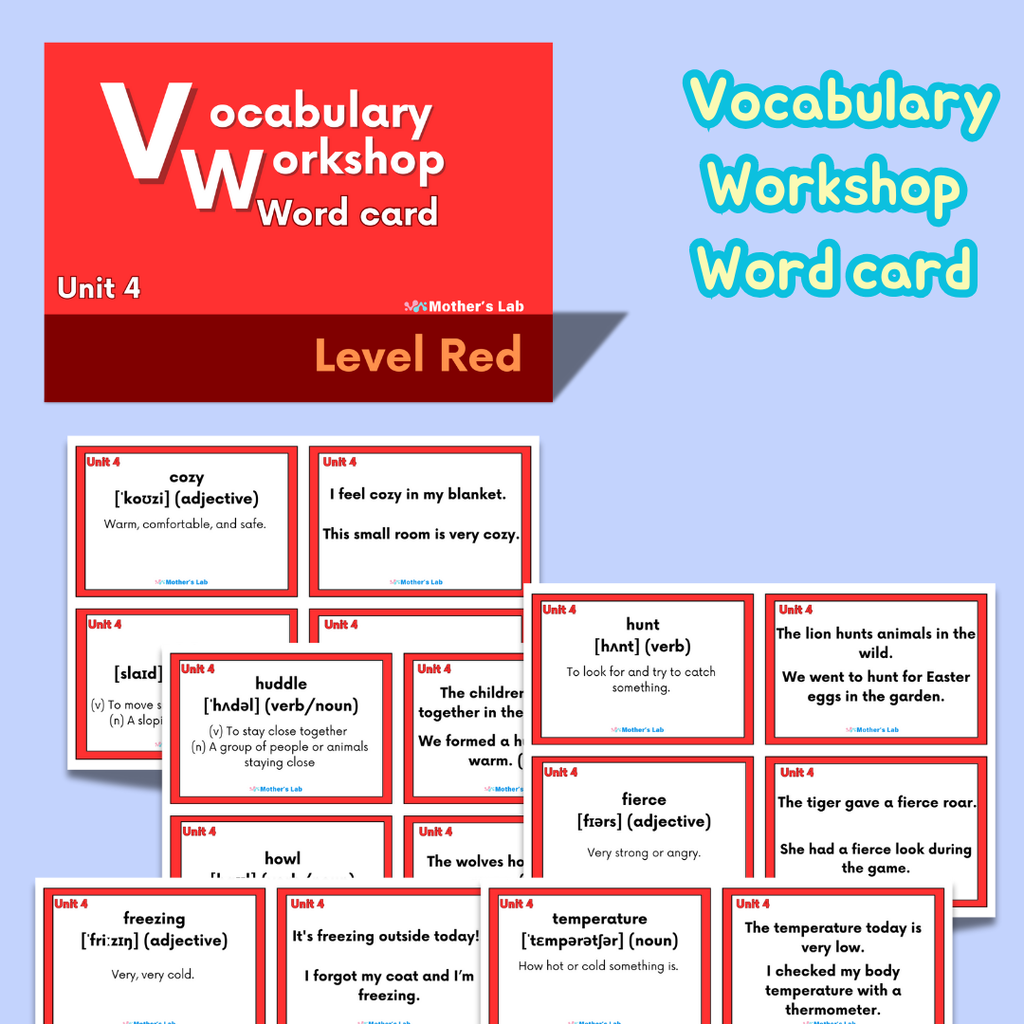 Vocabulary Workshop Level Red Unit 4단어카드