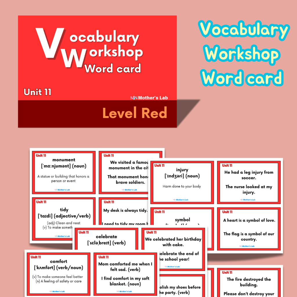 Vocabulary Workshop Level Red Unit 11단어카드