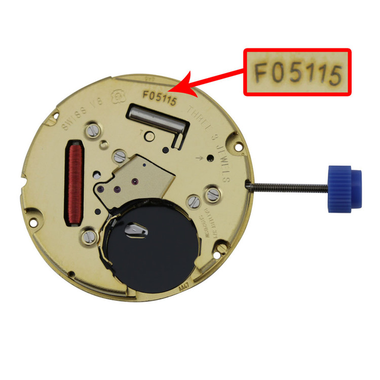 ETA 3핸즈 쿼츠 무브먼트 F05.115.0 / 로우 캐논 피니언 / 높이 3.6mm : Color Your Watch, 와루와치즈
