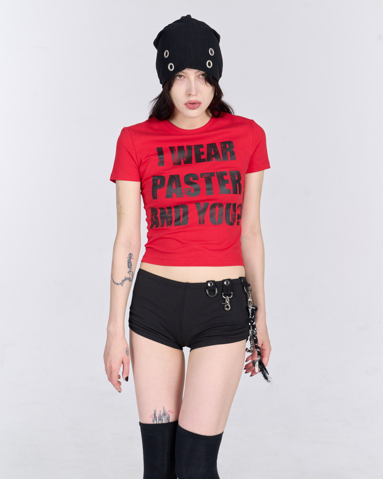 I WEAR PASTER T-SHIRT, RED : PASTER