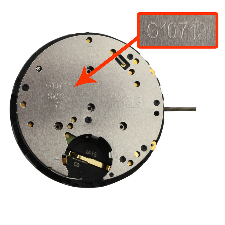 ETA 크로노그래프 쿼츠 무브먼트 G10.712-330 (G10.711-330 업그레이드) / 3시30분 인사이드 데이트 ...