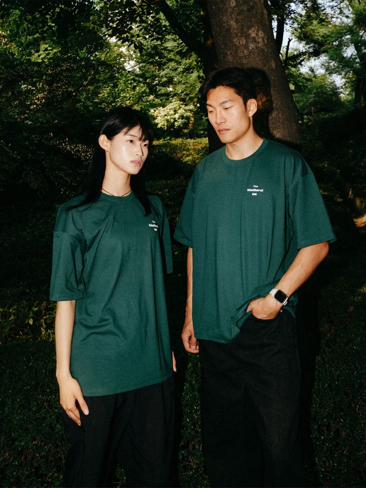 오리지널, RunToday 탑 루즈핏 티셔츠 그린 : Mattland 맽랜드