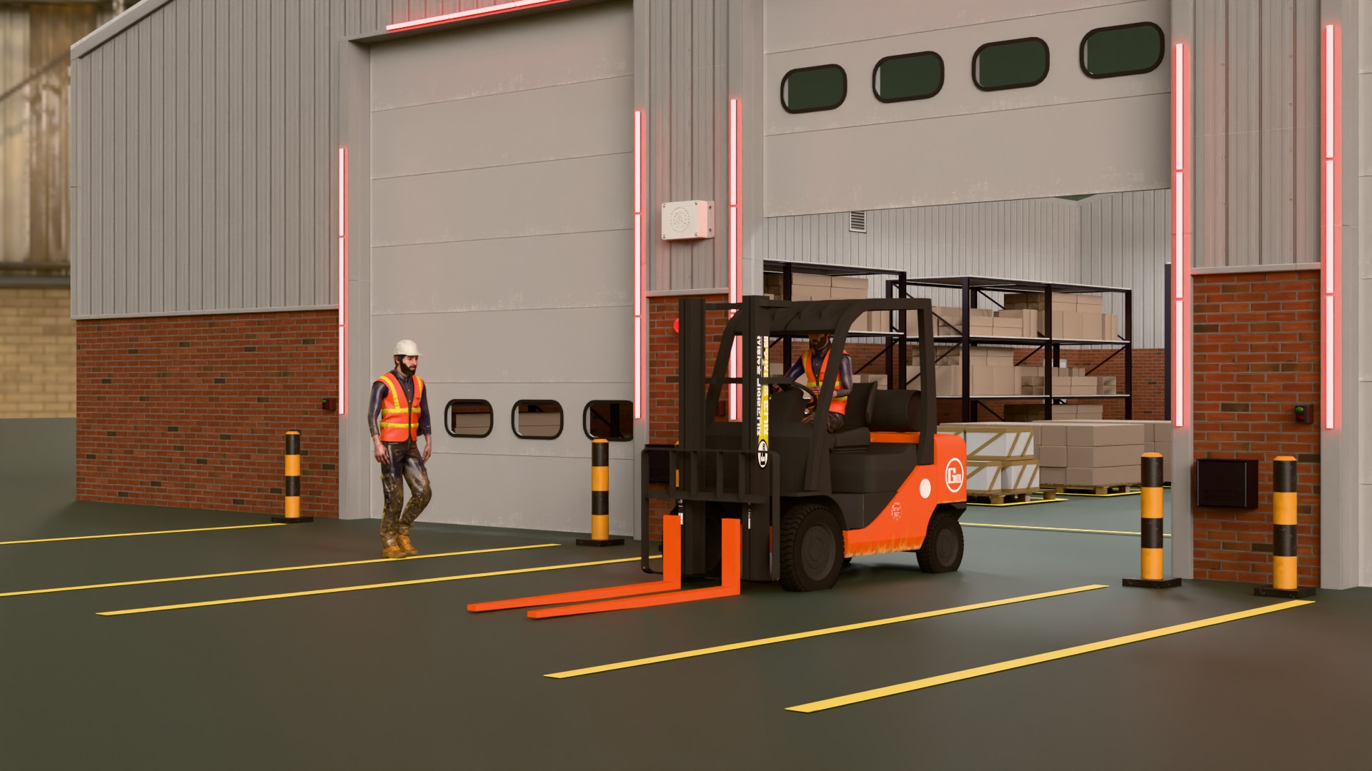 지니고 안전시스템 보행자 라이트 I Operator Safety System