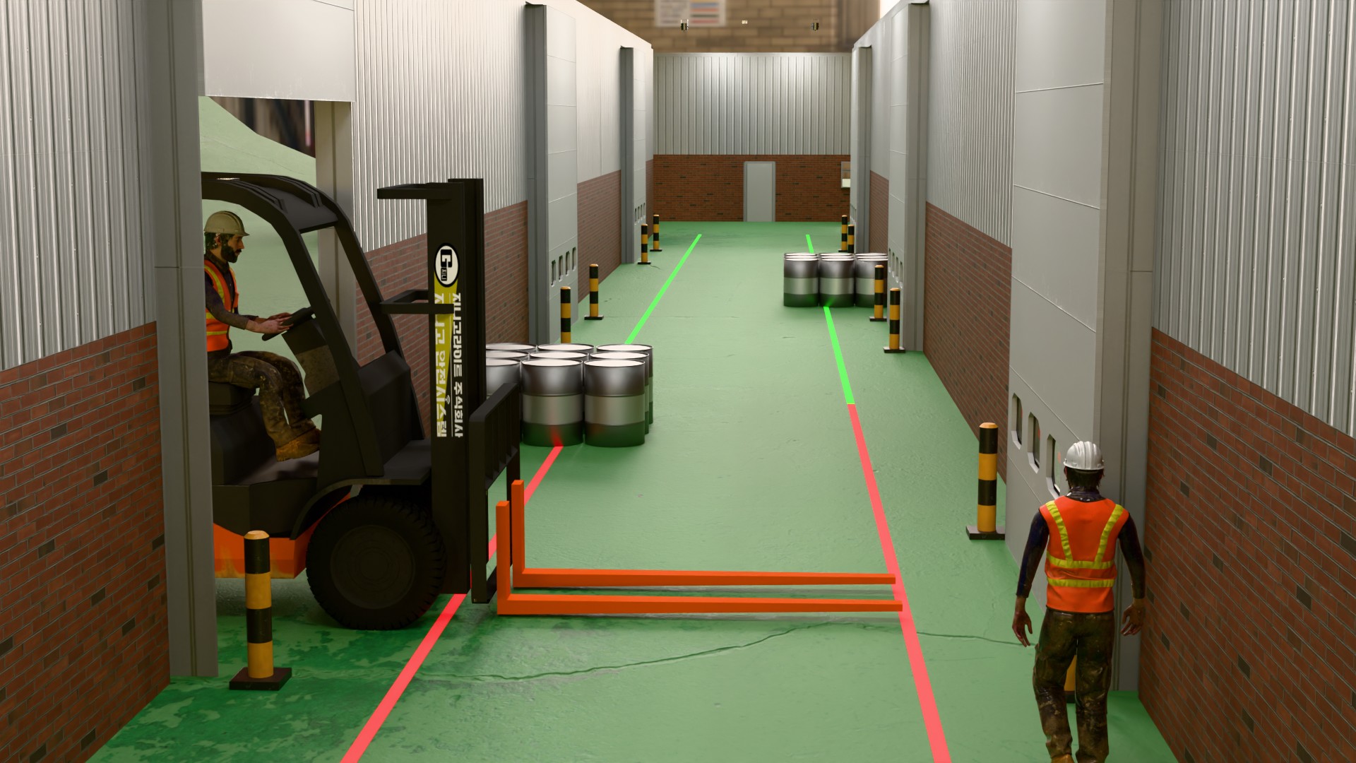 지니고 안전시스템 보행자 라이트 I Operator Safety System