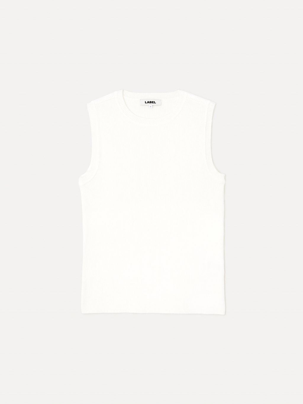 Hale sleeveless rib knit white : LABEL ARCHIVE 라벨 아카이브