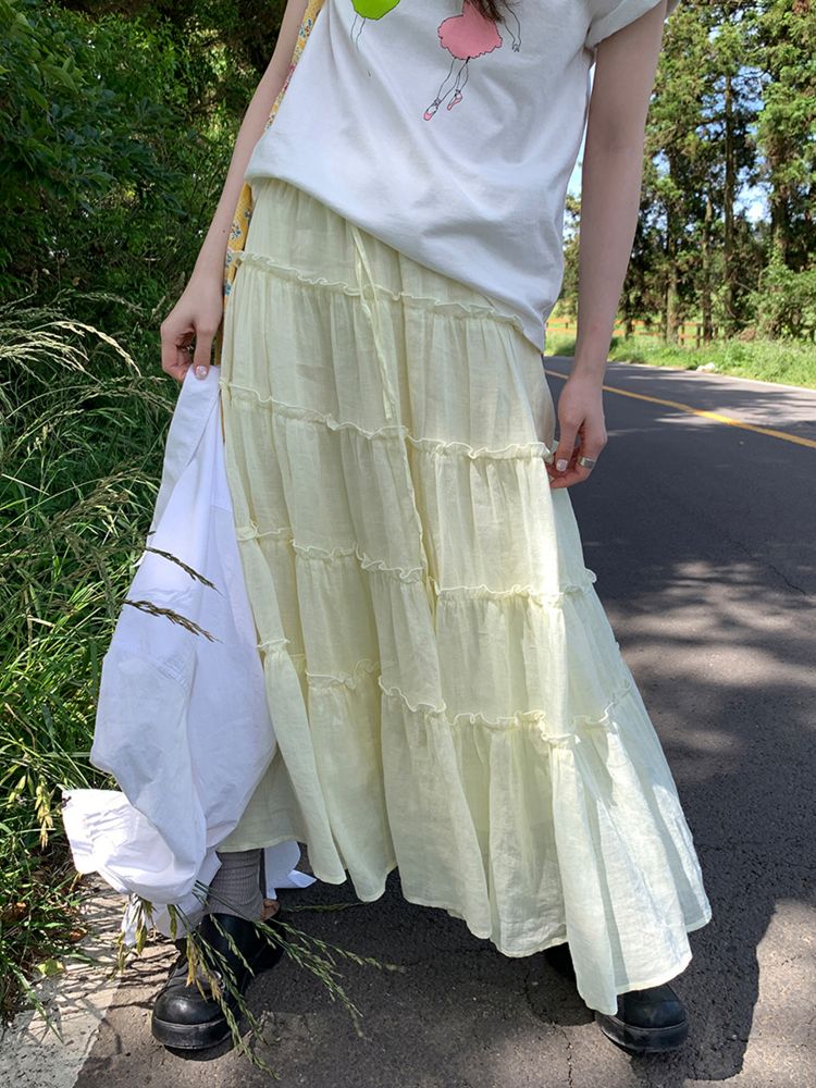 Soft Frill Layer Skirt : 에스트렐라스 (estrellas)