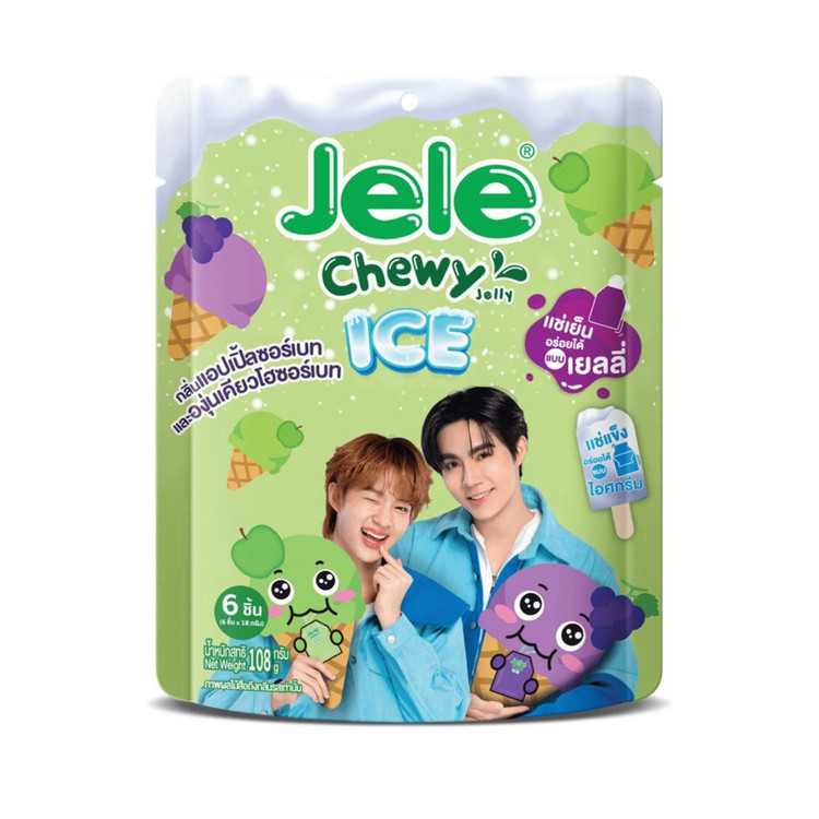 Jele/젤레 츄이 아이스젤리 (사과&교호포도 샤베트) 108g : 니코니코 타이 마켓 / 태국 구매 대행