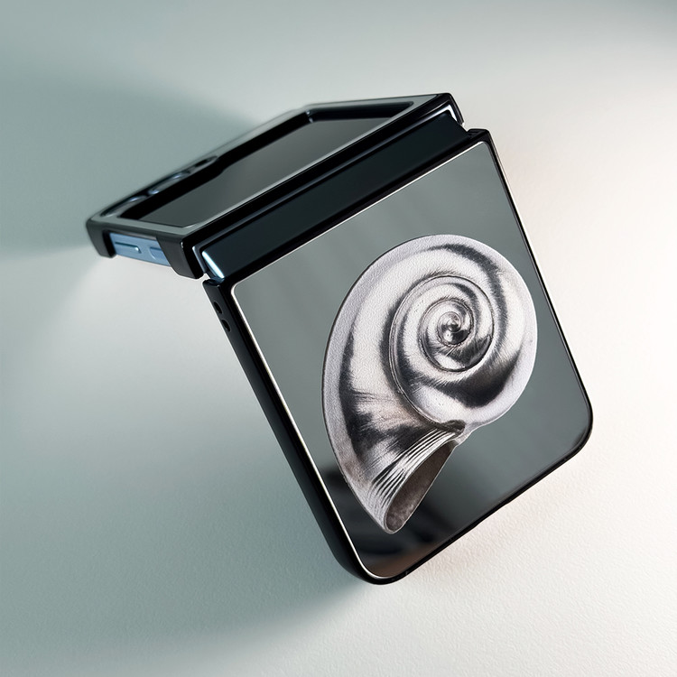 NTA Silverborn Concha Bumper Mirror Phone Case (Z Flip) : 메모리즈바운더리