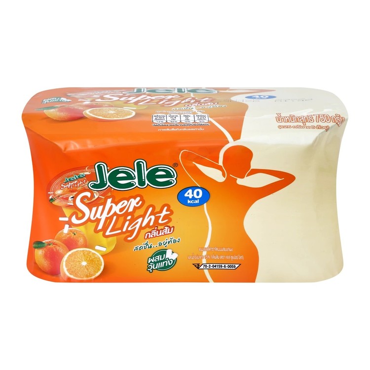 Jele/เจเล่ ซูเปอร์ไลท์ เยลลี่คาราจีแนน รสส้ม 125ml (แพ็ค 6) : นิโกะ นิโ ...