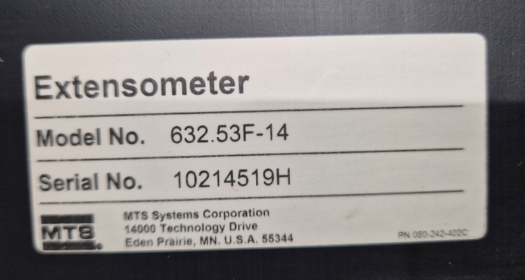 MTS Extensometer 632.53F-14 : 엠아이티솔루션