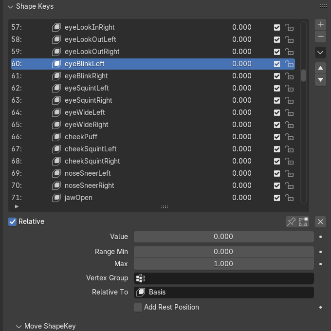 [Blender Add-Ons] Move Shapekeys : narm 3D