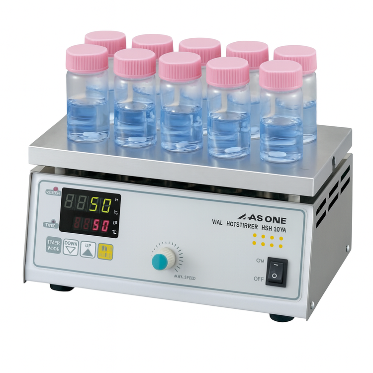 바이알 핫플레이트 교반기｜코니칼튜브 시험관 핫스터러｜Vial Hot Stirrer ASONE HSH-10VA 2-1205-01 ...