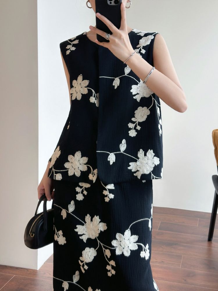 WANGER Flower Jacquard Set-up (Top) : 소냐도르(soñador)