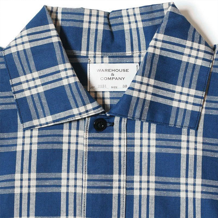 Lot. 2231 1900’s Indigo Blue& White Check Blouse : Semi Basement General Store