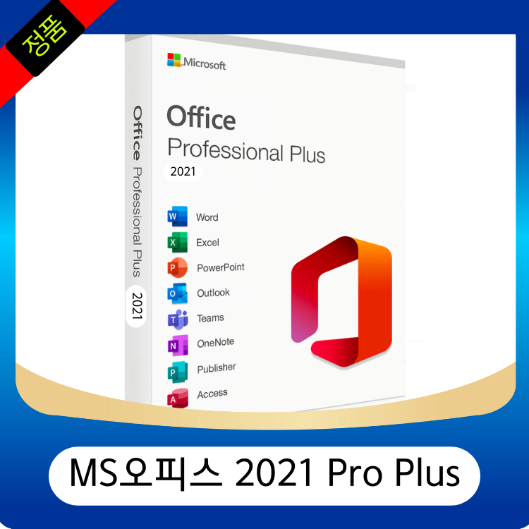 MS 오피스 2021 프로페셔널 플러스 – 엑셀, 워드, PPT 포함 (Windows 전용)