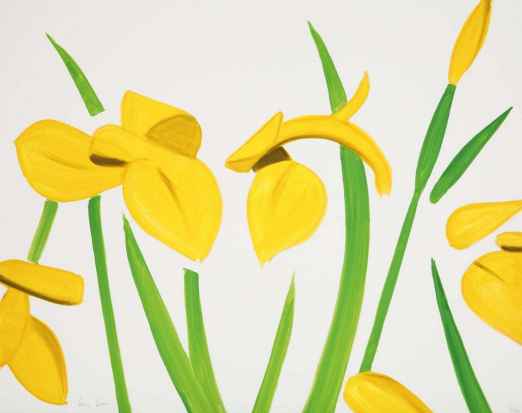 알렉스 카츠 (Alex Katz) Yellow Flags on White, 2023 블루칩작가 그림 인테리어 그림렌탈 아트센텀