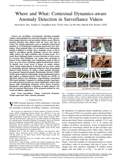 IEEE Transactions on Image Processing (TIP) 논문 게재 : KIST 시각지능 연구팀