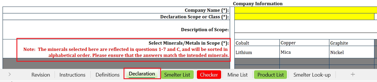 Conflict/Responsible Minerals Update: EMRT 2.1 & AMRT 1.3 : MDSKorea