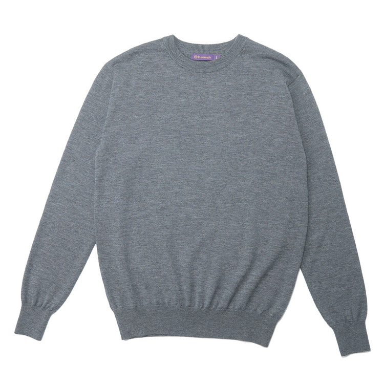 이이너프 Round Sweater - Grey Goose (Merino wool 100%) : 피에 FFie 브랜드 편집샵