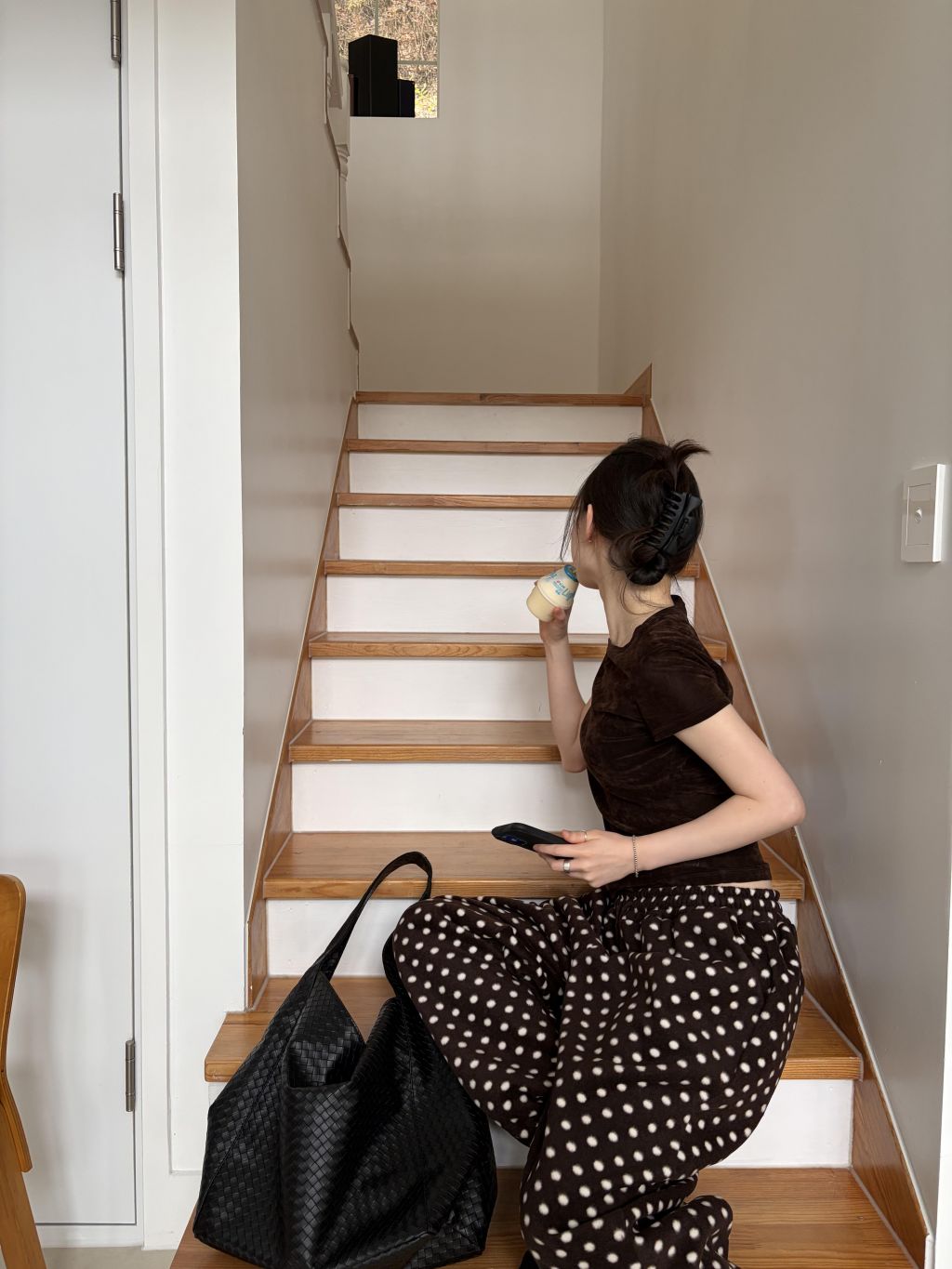Soft Velvet Inner T-shirt (DARK BROWN) : MALCOZY