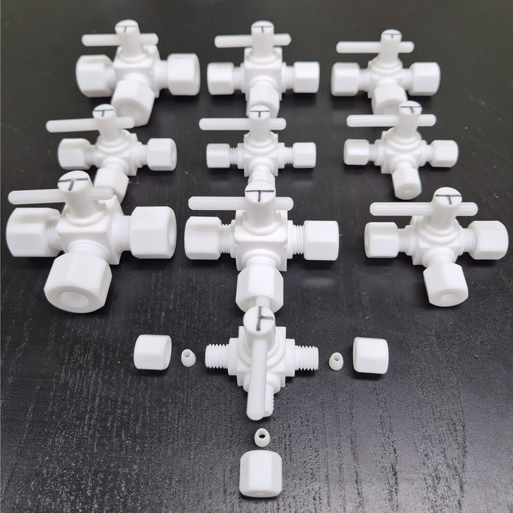 [Fitting] 3way TEE connector PTFE 테프론 T-type 3-way 유니온 Tee 밸브 어댑터[테플론 ...