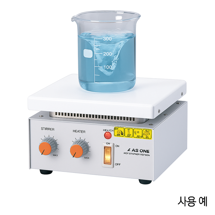 실험용 가열 교반기｜세라믹 핫플레이트 스터러｜Hot Stirrer ASONE HS-5BH 1-246-01 : 제이로벌