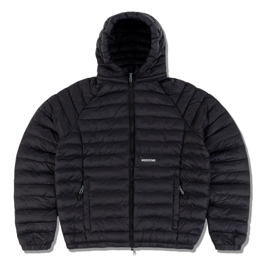 Lightweight Two-Way Puffer Jacket - Black : MEDIUMS
