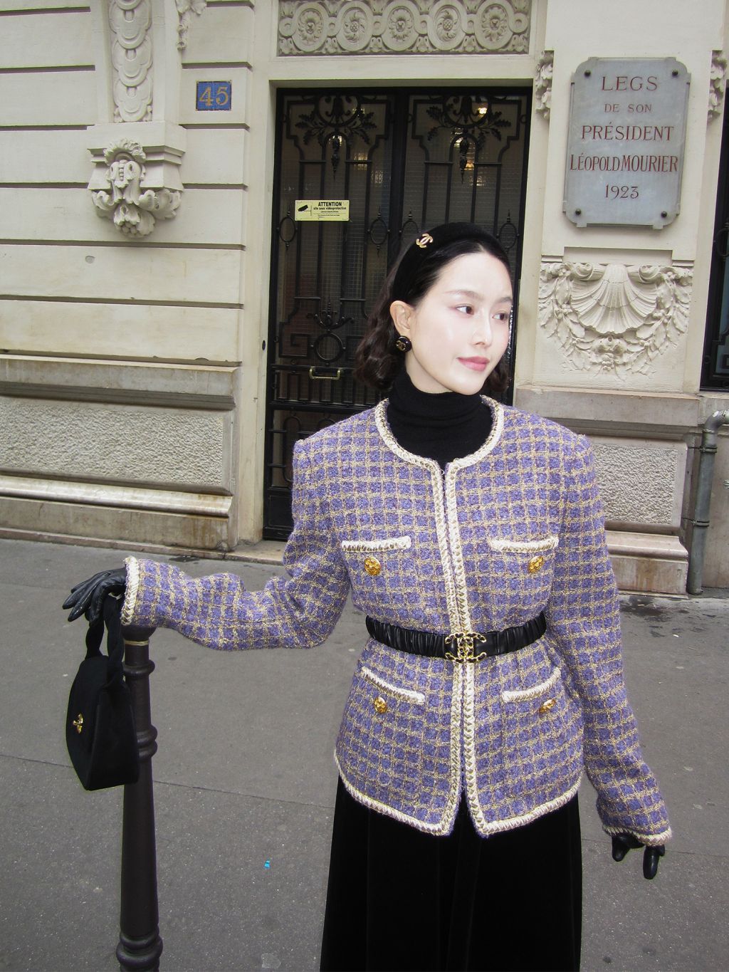 Purple Metal Wire Small Fragrance Jacket : 니에 nieh