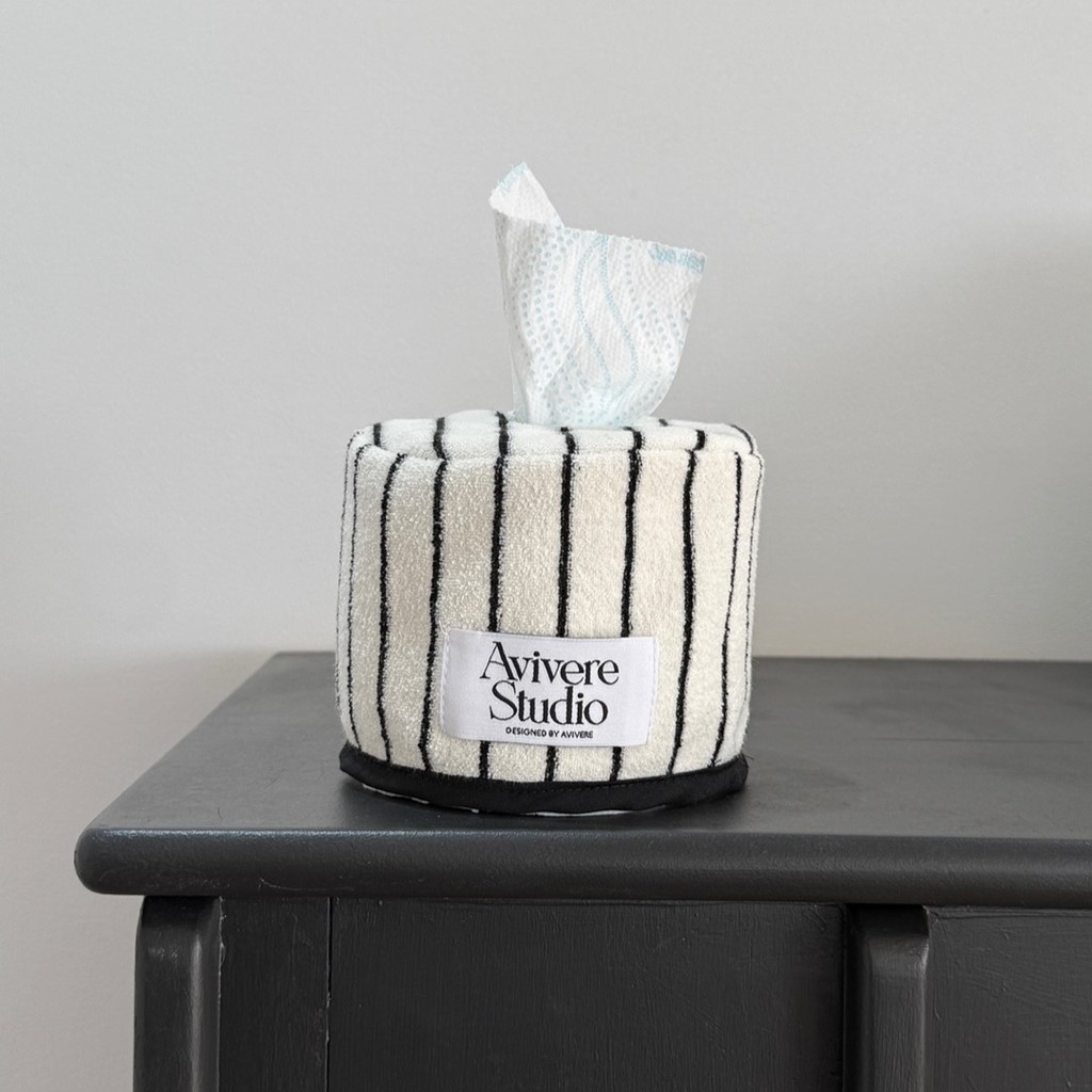 Tissue cover S_terry whiteblack : 우리의 공간에 오래도록 함께할 아비베르 셀렉샵