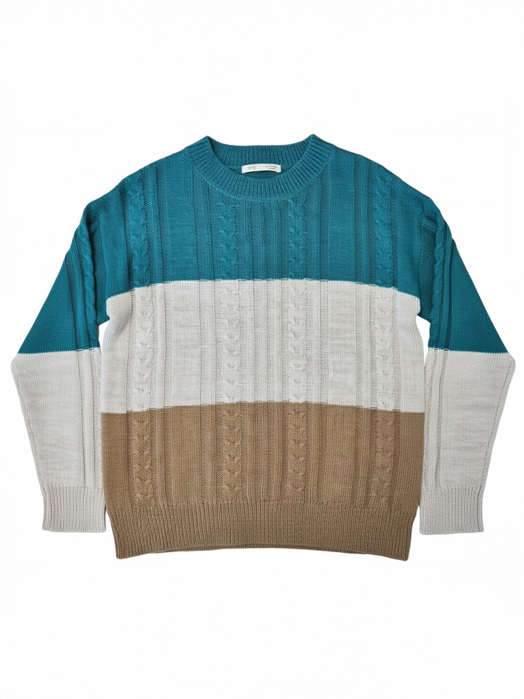 #112 Dusty Mint Rhythm Cable Knit