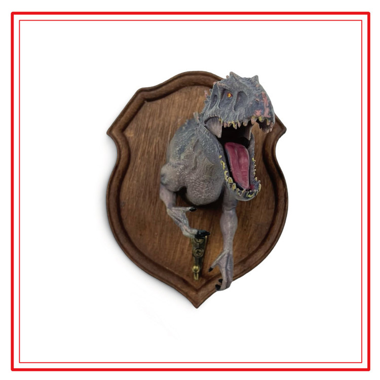 "Dinosaur Hunting Trophy" Key Holder : Yellow Hippies