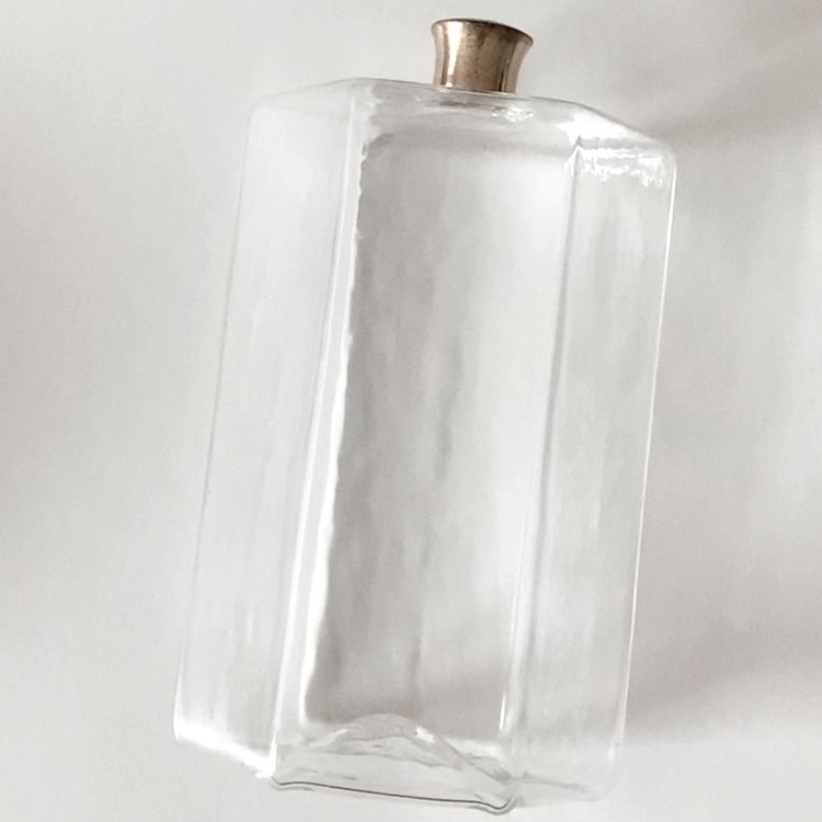 vintage octagonal glass perfume bottle : cosetti