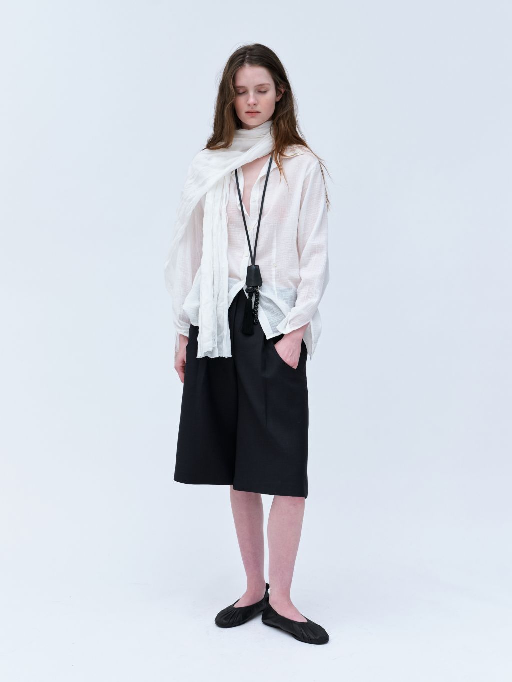 Muffler Shirts (Tie Set) 머플러 셔츠 (타이 세트) : LONDONFLAT