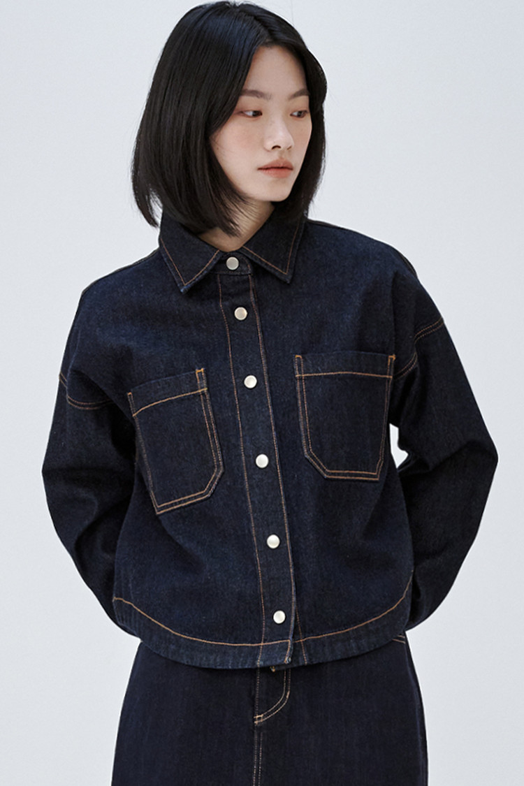 9404 NONFADE DENIM SHIRKET (D/INDIGO) : 마롭 MALOUPE | 공식 온라인 스토어