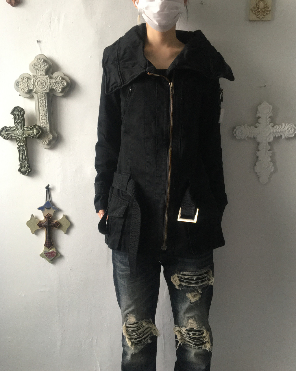 Goa belted filed jacket : sanmountains