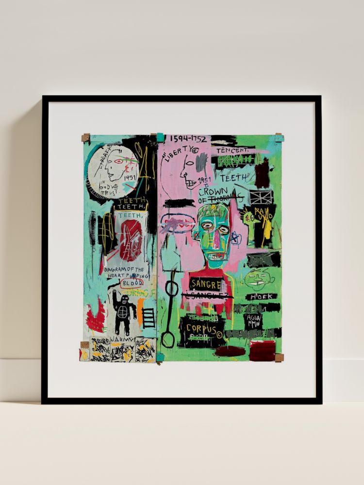장 미셸 바스키아 Jean Michel Basquiat - In Italian, 1983 (액자포함) : JARI STUDIO ...