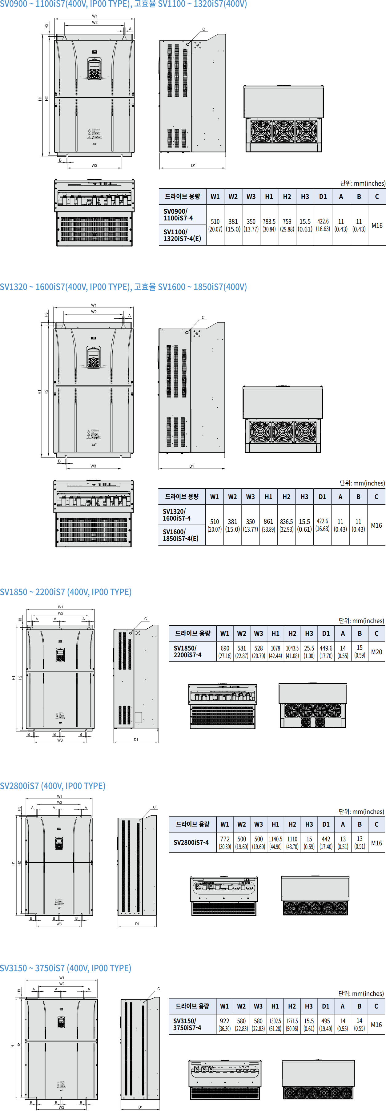 SV0300iS7-4SO, SV0300iS7-4SOD, LS INVERTER, AC Drive, 인버터, 30kW 380V ...