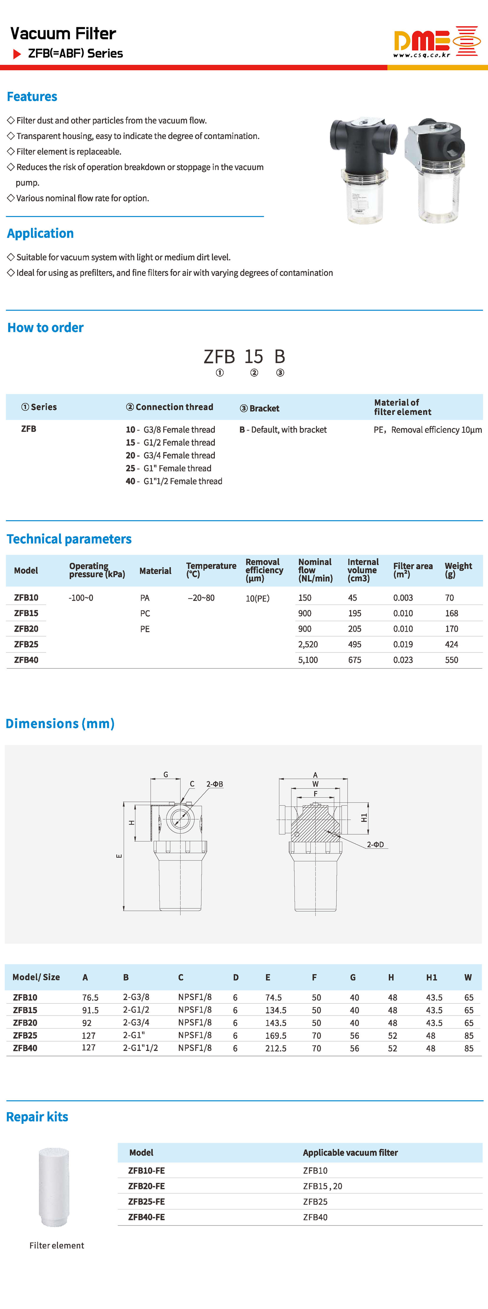 ZFB10 ZFB15 ZFB20 ZFB25 ZFB40 ABF-10 ABF-15 ABF-20 ABF-25 ABF-40 Vacuum ...
