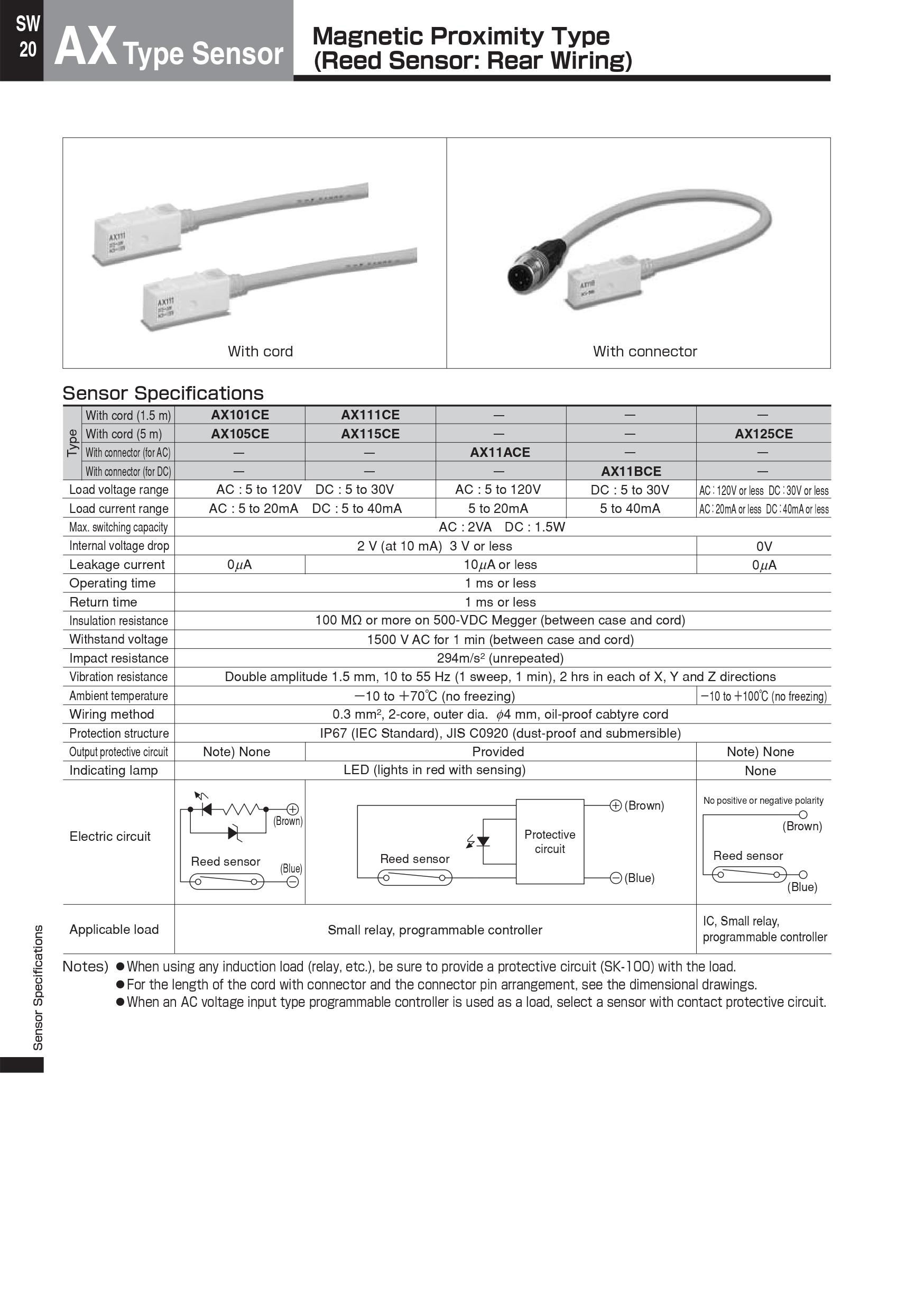 AX115CE AX111CE AX105CE AX201CE AZ215WCE AZ135CE SW TAIYO Magnetic ...