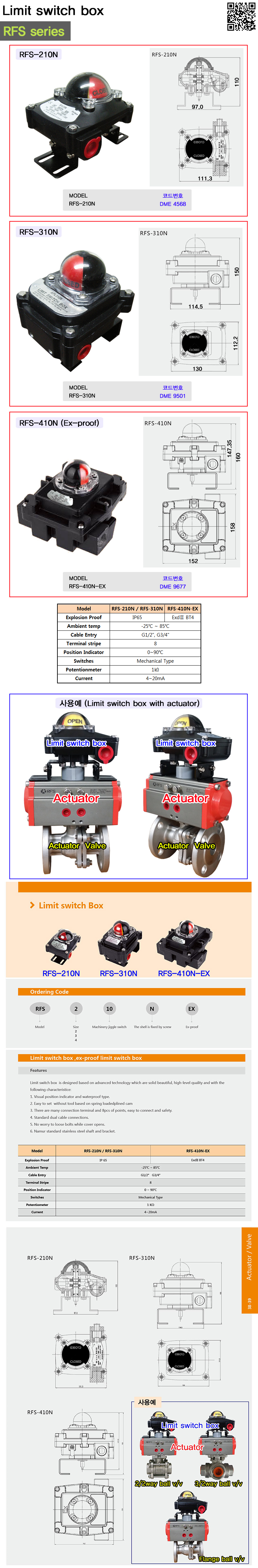 RFS-210 RFS-310 RFS410-EX only RFS Limit Switch Box EX-Limit Switch Box ...
