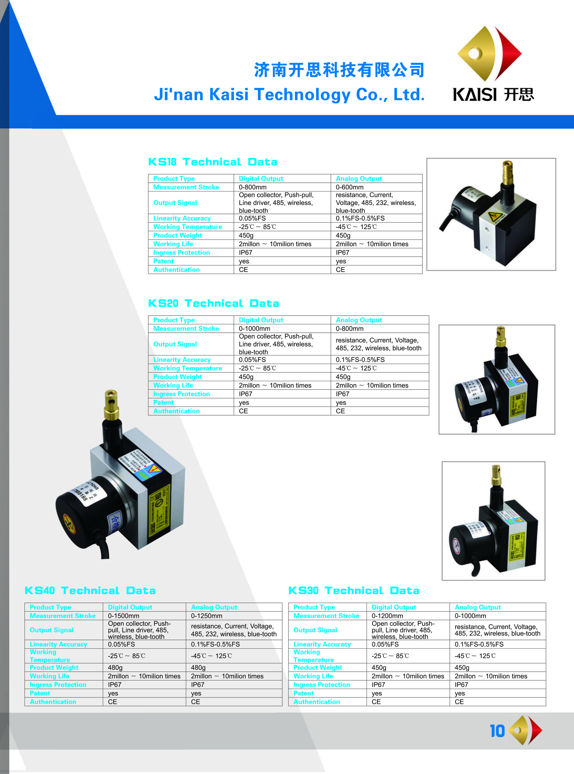 (KS16D, 0~600mm) Digital,Draw Wire Displacement Sensor Wire Potencial ...