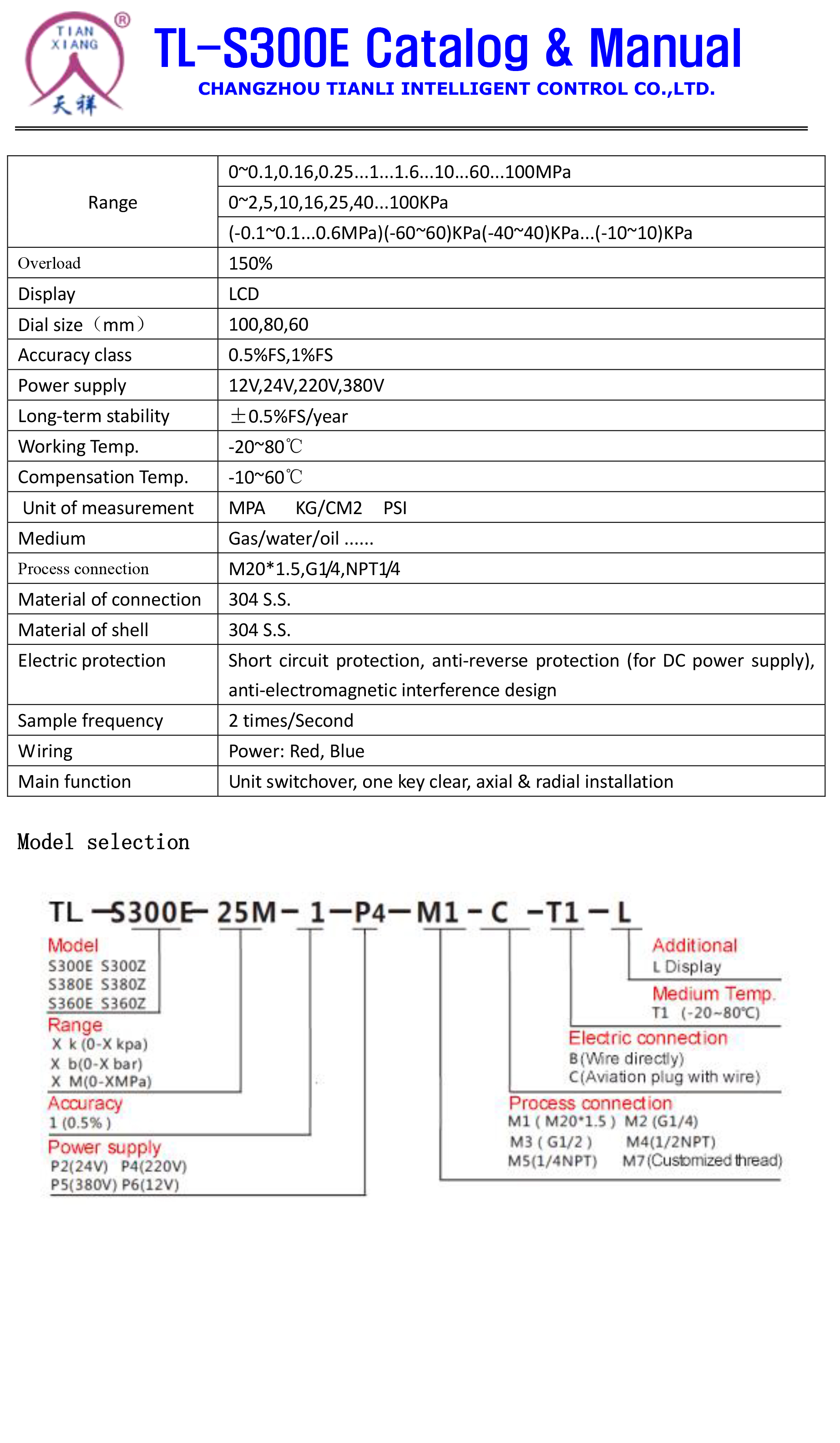 TL-S360E(dia=60mm) TL-S380E(dia=80mm) TL-S300E(dia=100mm) (TLS360E ...