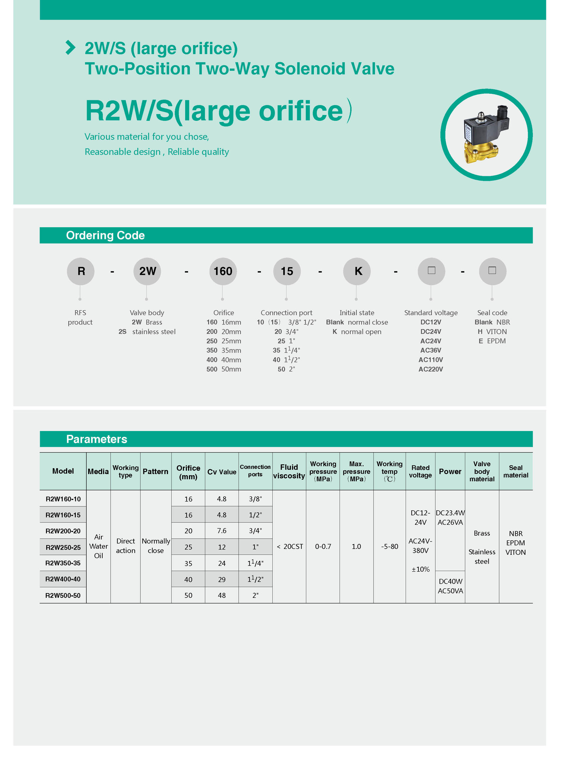 R-2W-160-WP 2W-200-WP 2W-350-WP 2W-400-WP 2W-500-WP (R-2W)(R2W) (2/2way ...