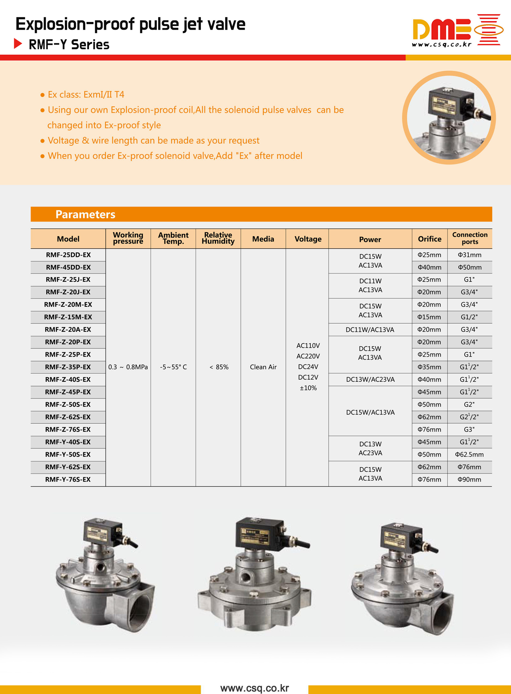 RMF-Y EX-RMF-Y-50 RMF-Y-76S (RMFY) (2/2way,Y type, Pulse Valve) (EX ...