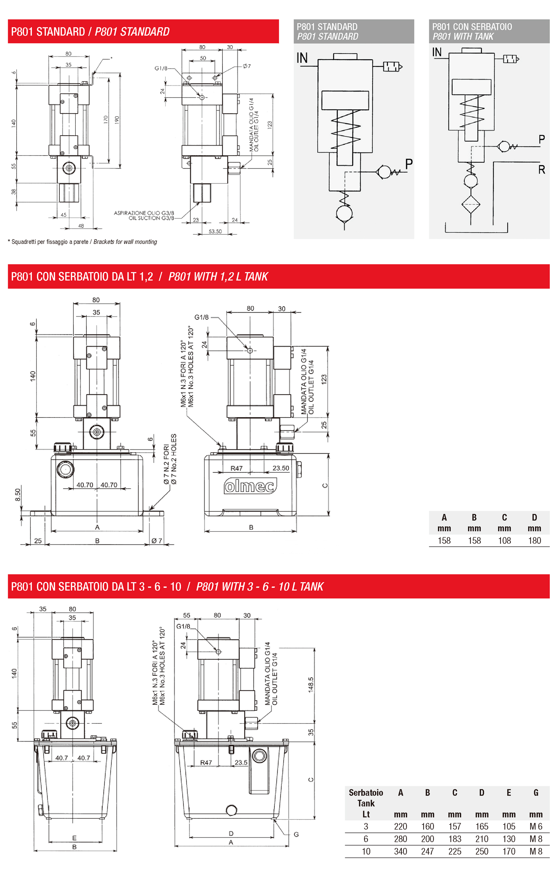P801 P801-S-O P801-S-H P801-S-O-F P801-S-H-F OLMEC Hydraulic Pump OLMEC ...