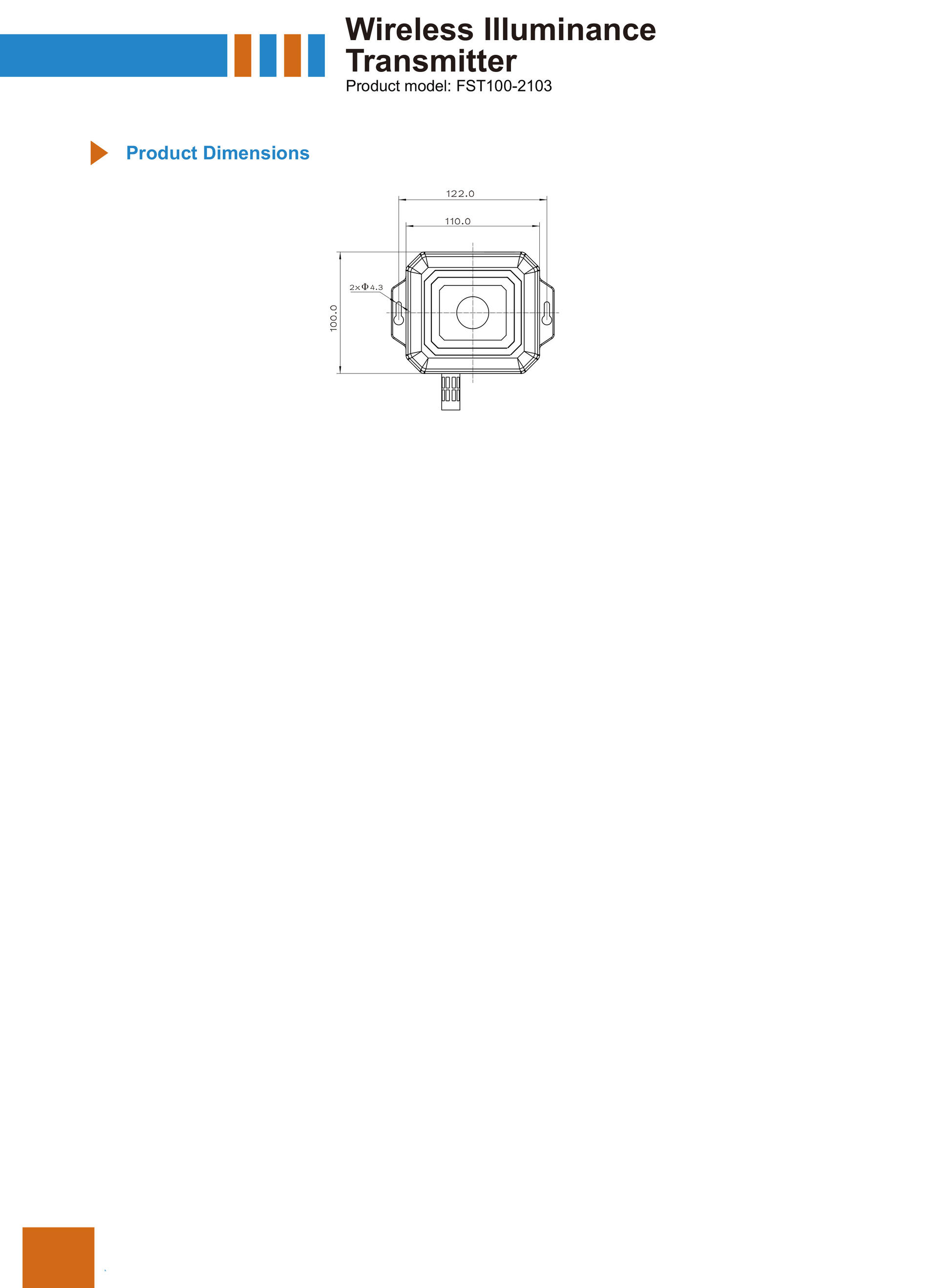 FST100-2003 FST100-2103 조도 센서 조도측정센서 무선 광센서 무선 조도센서 무선 조도측정센서 Illuminance Transmitter Wireless ...