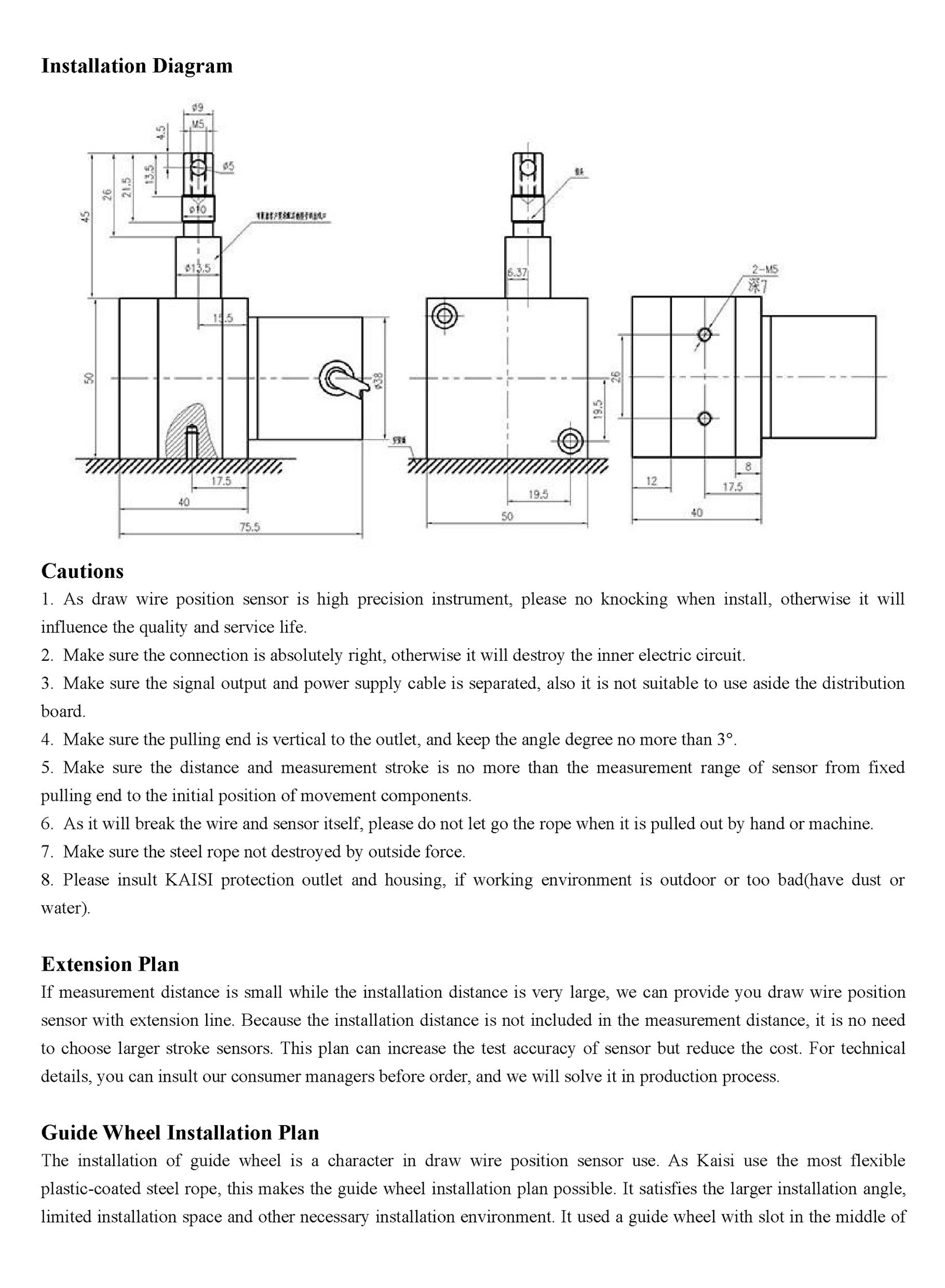 (KS15A, 0~400mm) Analog,Draw Wire Displacement Sensor Wire Potencial ...