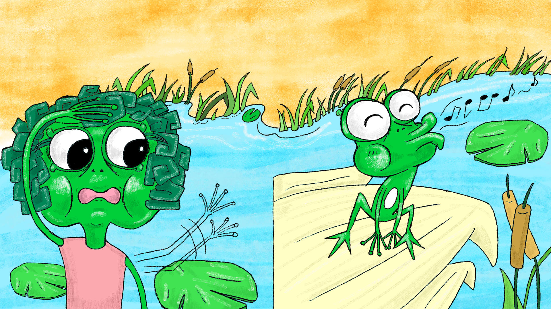 영어 동화 "The little green frog" : DIGIFLOS