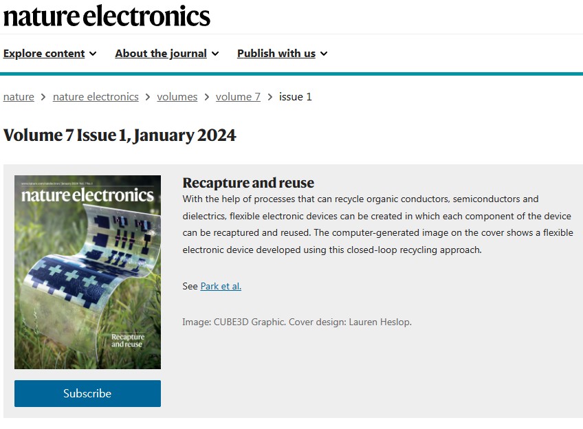 nature electronics : Publishing News