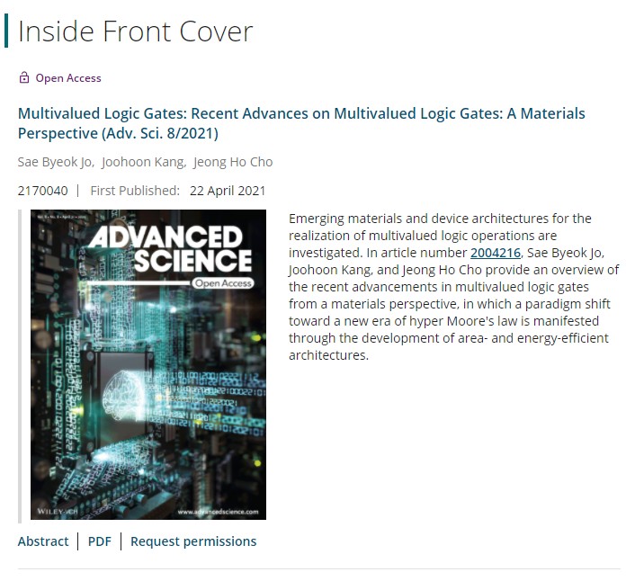 Wiley_ADVANCED SCIENCE : Publishing News